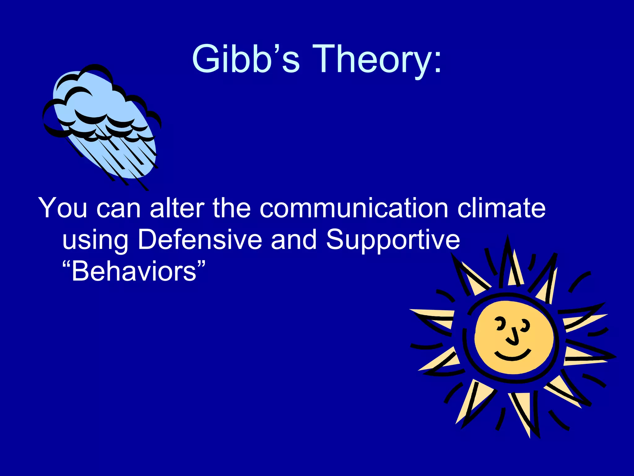 Supportive and defensive communication climates | PPT