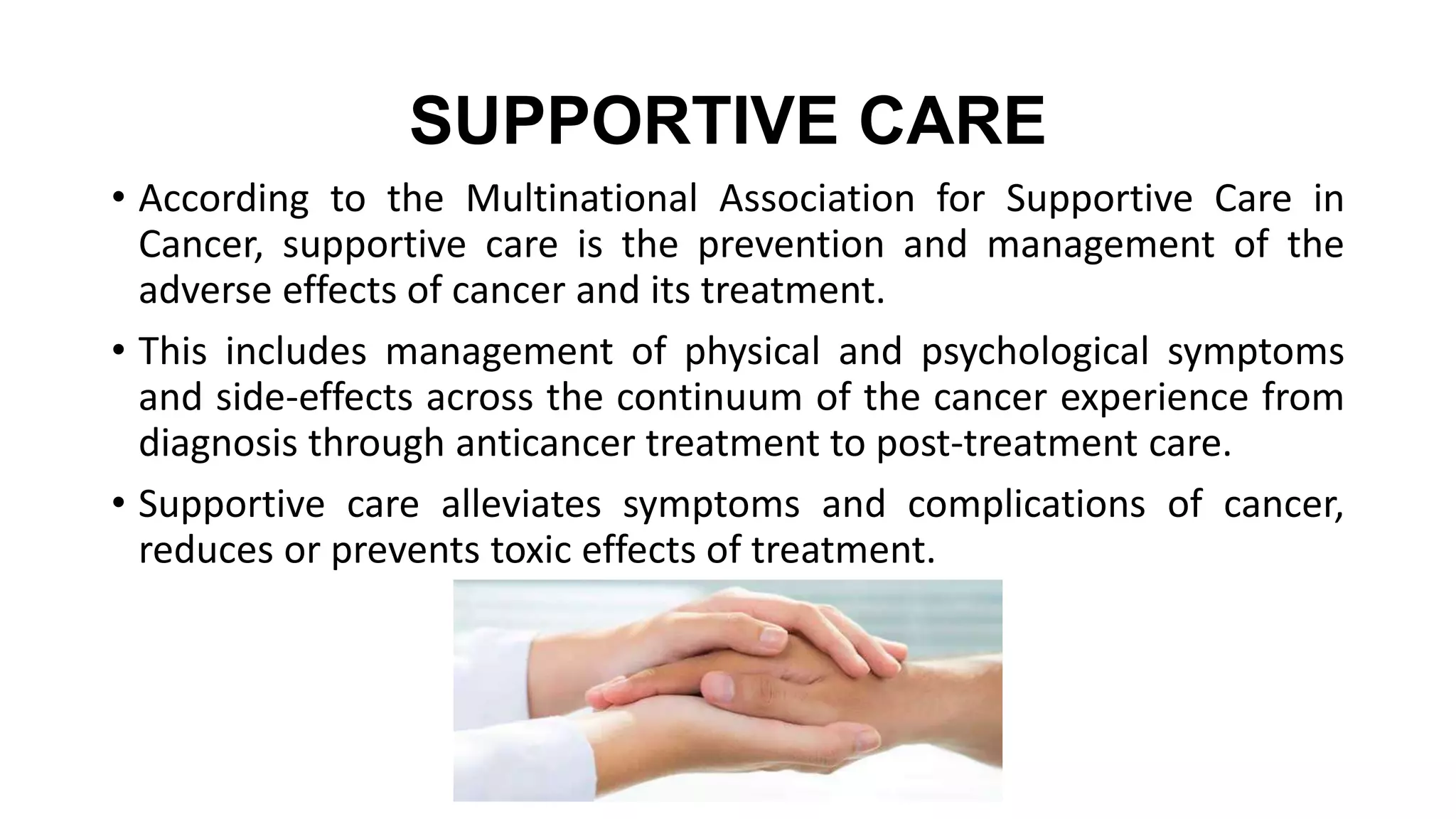 Supportive care and quality of life | PPTX