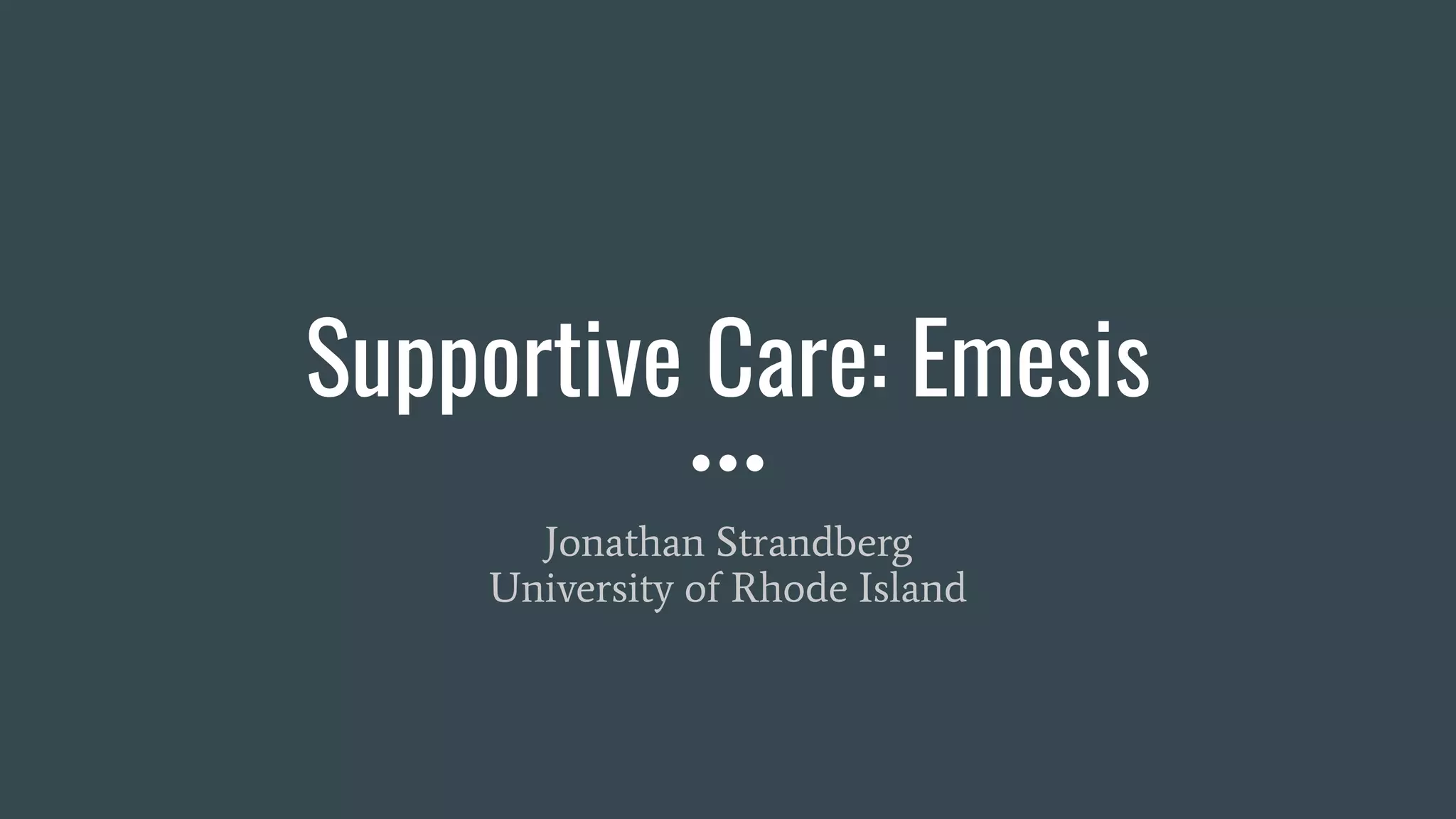 Supportive Care: Emesis .pdf