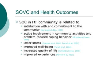 Supportive Communication, SOVC & Health Outcomes | PPT