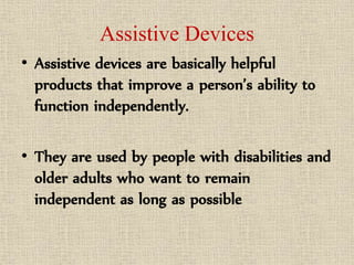 ambulatory devices- crutches, walker, cane | PPTX