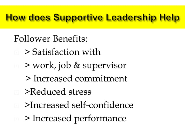 Supportive leadership behavior handle with care 1.4 | PPT