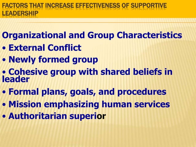Supportive leadership behavior handle with care 1.4 | PPT