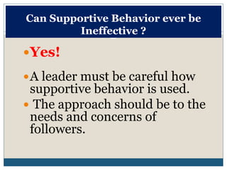 Supportive leadership behavior handle with care 1.4 | PPTX | Career ...