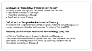 Supportive periodontal therapypptxxxtttttt | PPTX