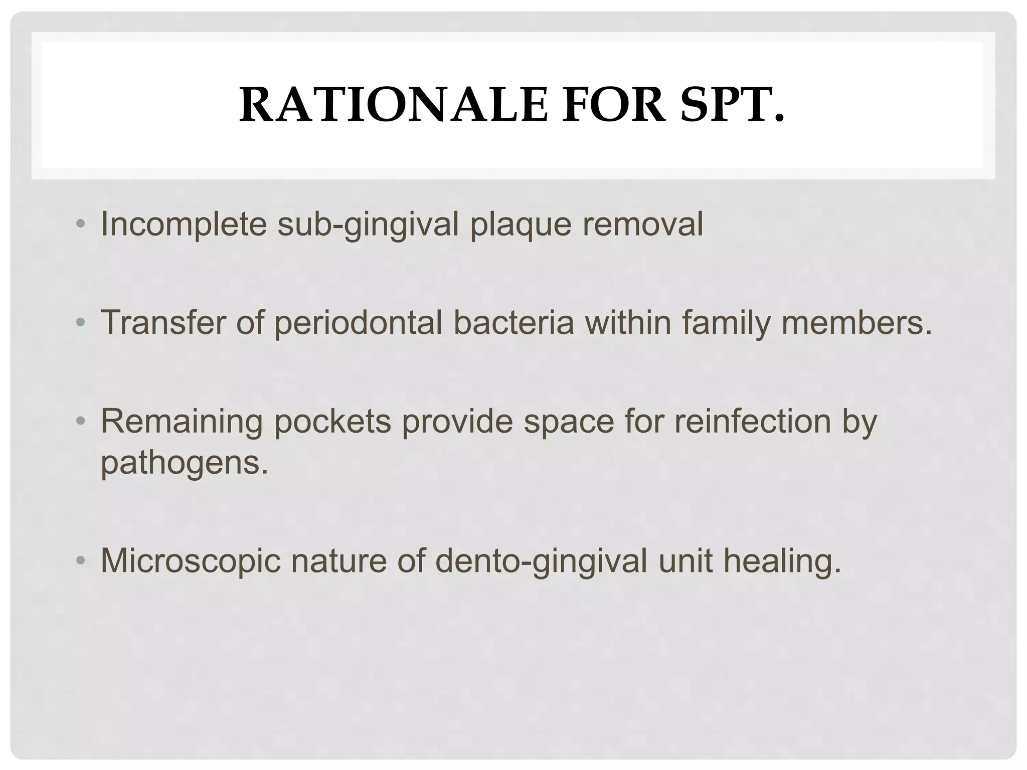 Supportive Periodontal Therapy | PPTX