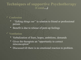 supportive psychotherapy in counselling and clinical setup.pptx