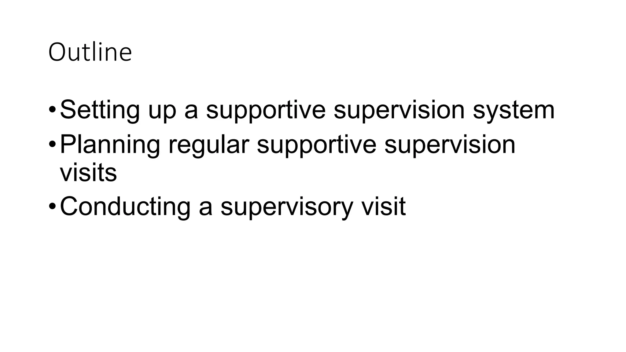 Supportive supervision | PPT