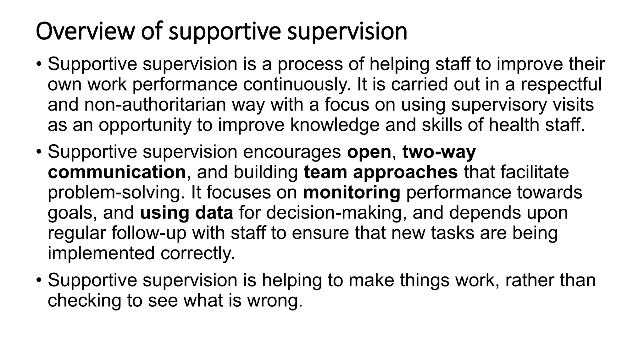 Supportive supervision | PPT