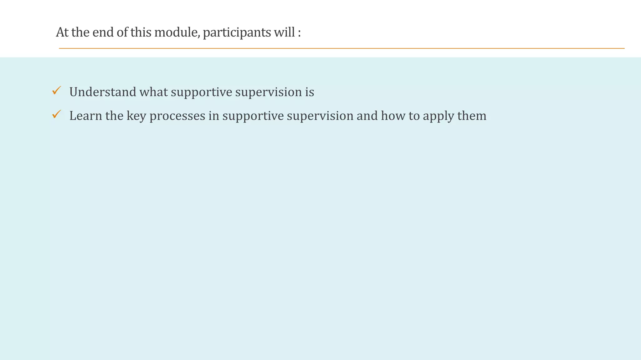 Supportive supervision training for Quality Improvement Spread | PDF