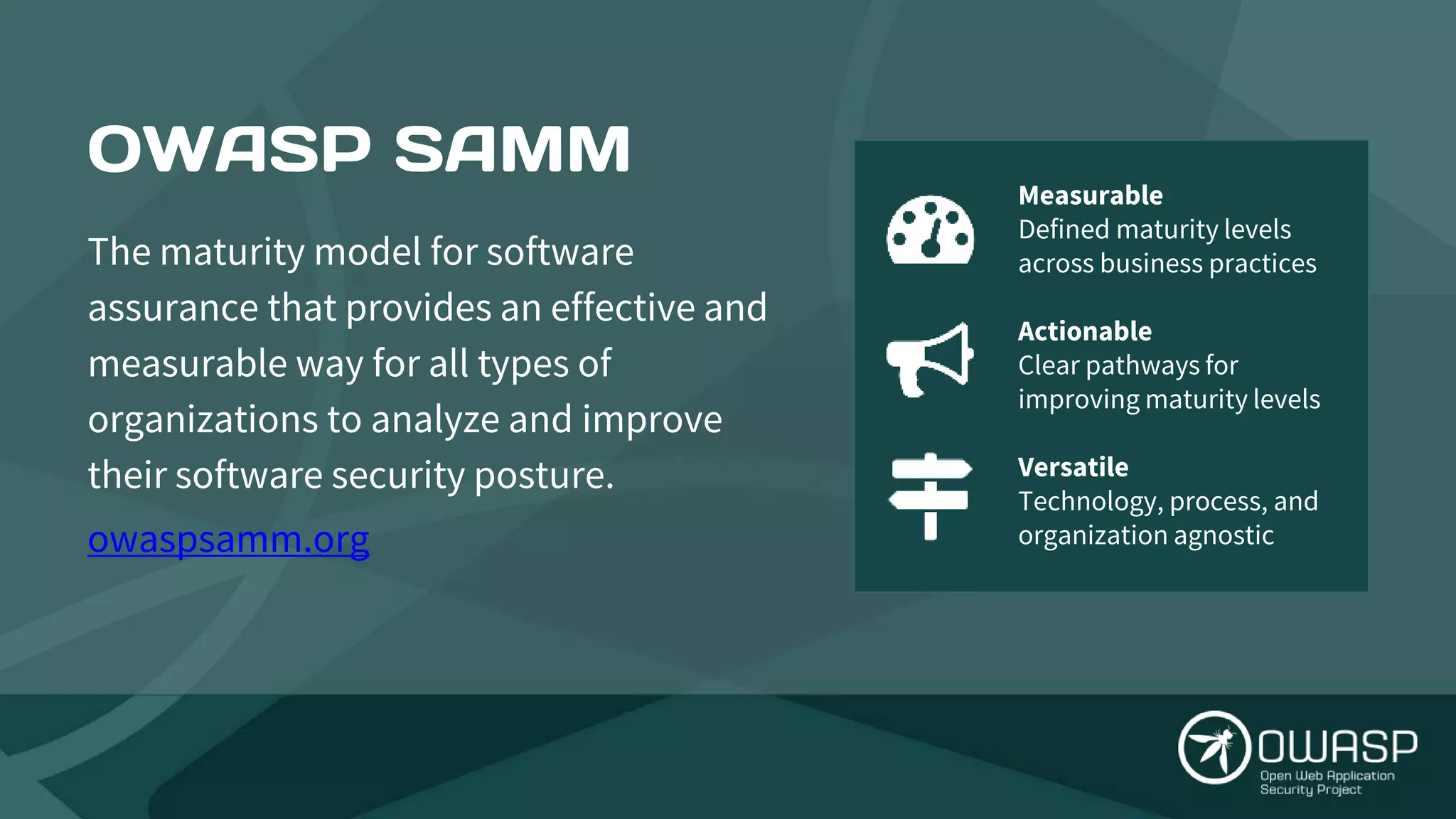 Support OWASP SAMM | PPT