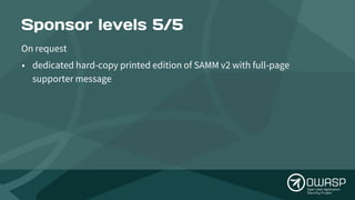 Support OWASP SAMM | PPTX