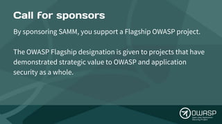 Support OWASP SAMM | PPTX
