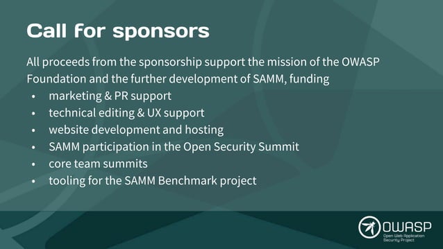 Support OWASP SAMM | PPT