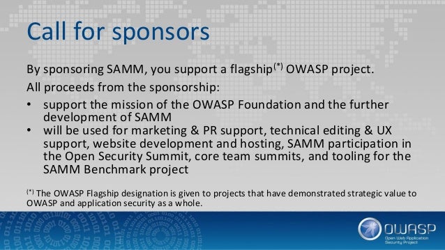 Support OWASP SAMM
