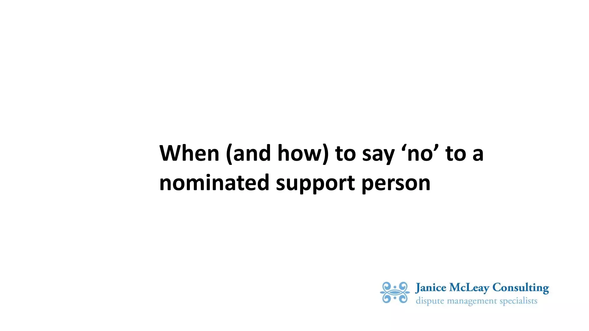 Support people in mediation | PPTX