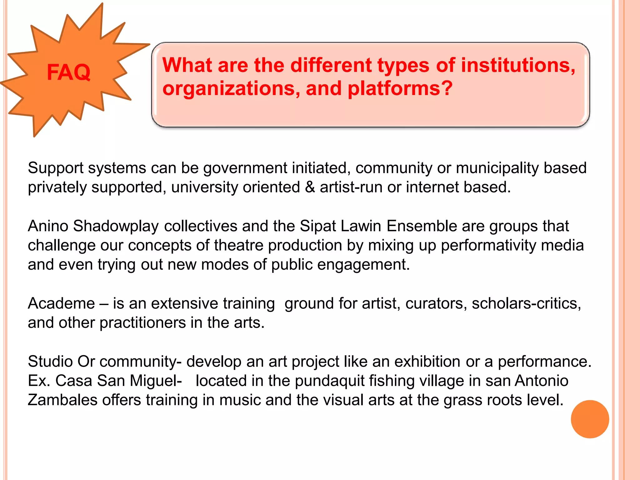 Support Systems, Institutions and Initiatives Across the regions.pptx