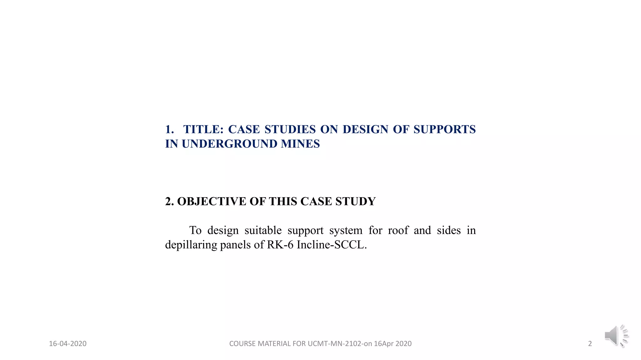 Support system (Underground Coal Mining) by Prof. S Jayantu.pdf