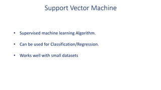 Support vector machine | PPTX