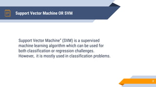 Support Vector Machine (SVM) | PPTX