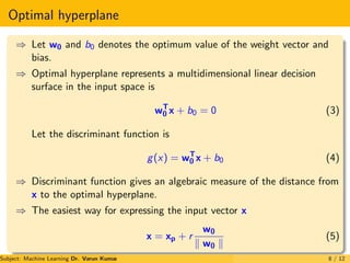Support vector machine (Machine Learning) | PDF