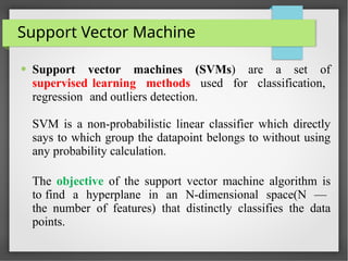 Support vector machinekeskskskaksksksksk | PPTX