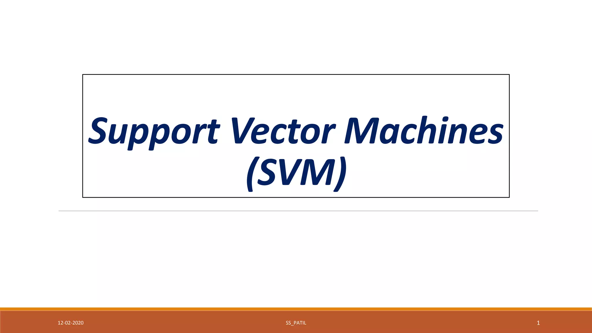 Support Vector Machines Svm Pptx Technology And Computing