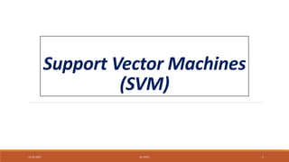 Support vector machines (svm) | PPTX