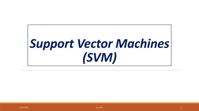 Support Vector Machines Svm Pptx Technology And Computing