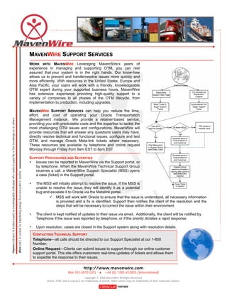 MavenWire OTM / GTM Support Whitepaper | PDF