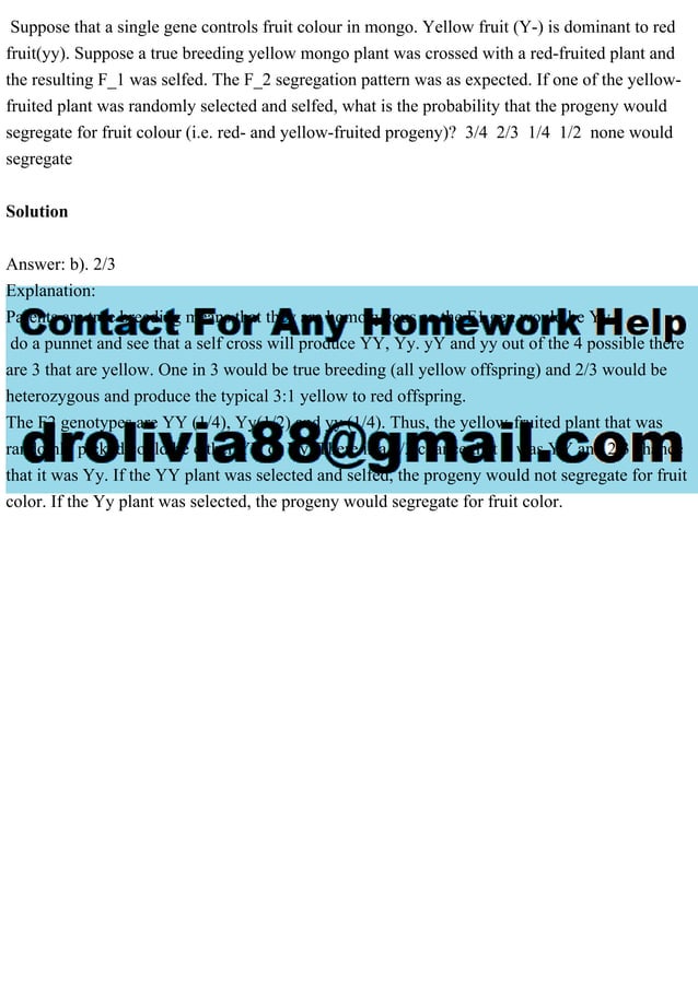 Suppose that a single gene controls fruit colour in mongo. Yellow fru.pdf