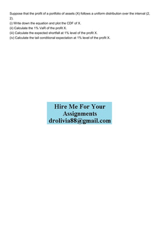 Suppose that the profit of a portfolio of assets X follows.pdf