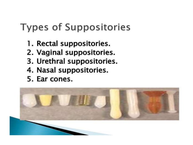 Suppositories and Pessaries | PPT