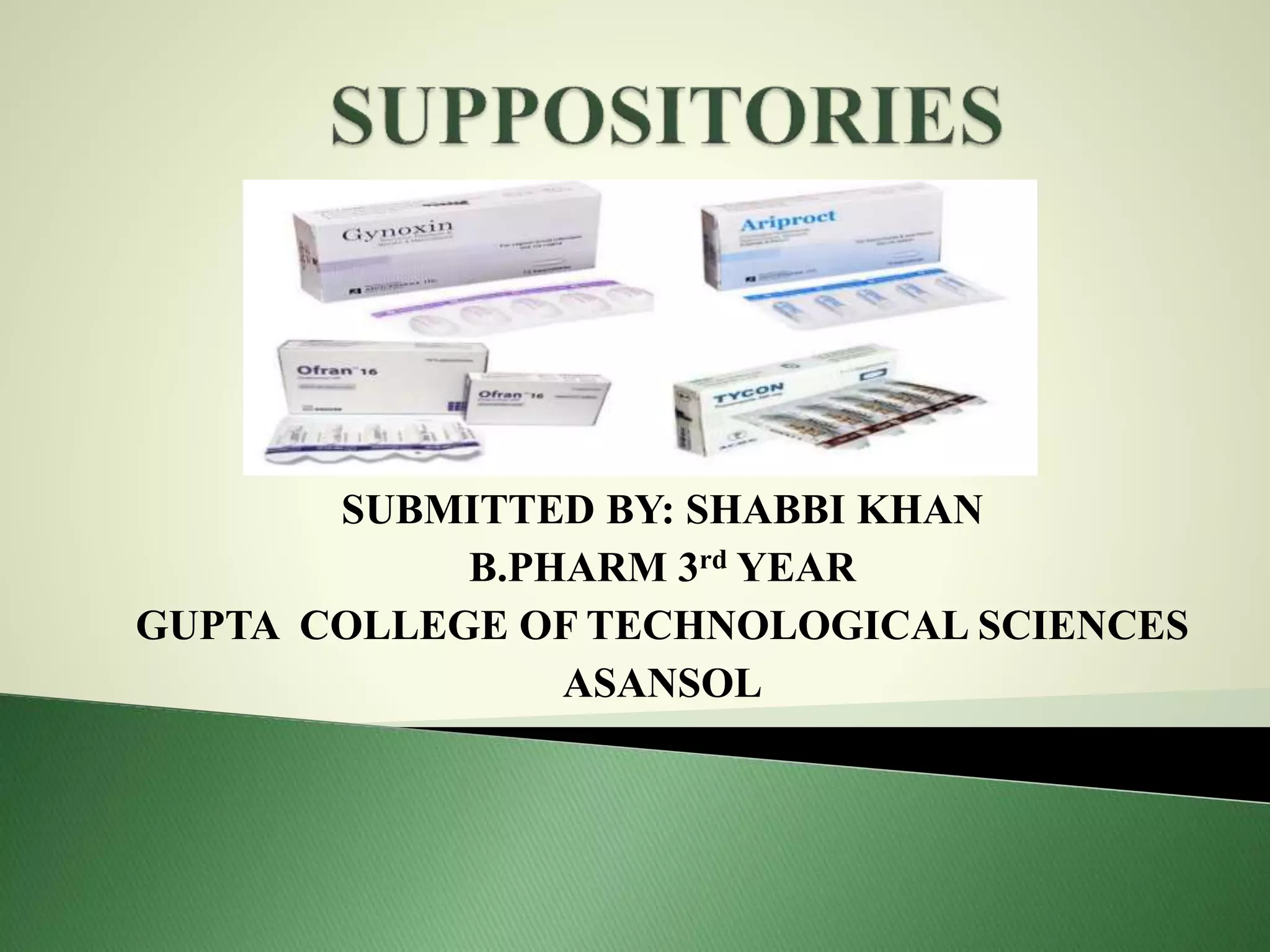 Suppositories | PPTX