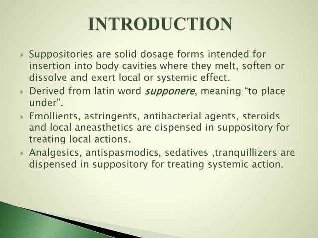 Suppositories | PPTX