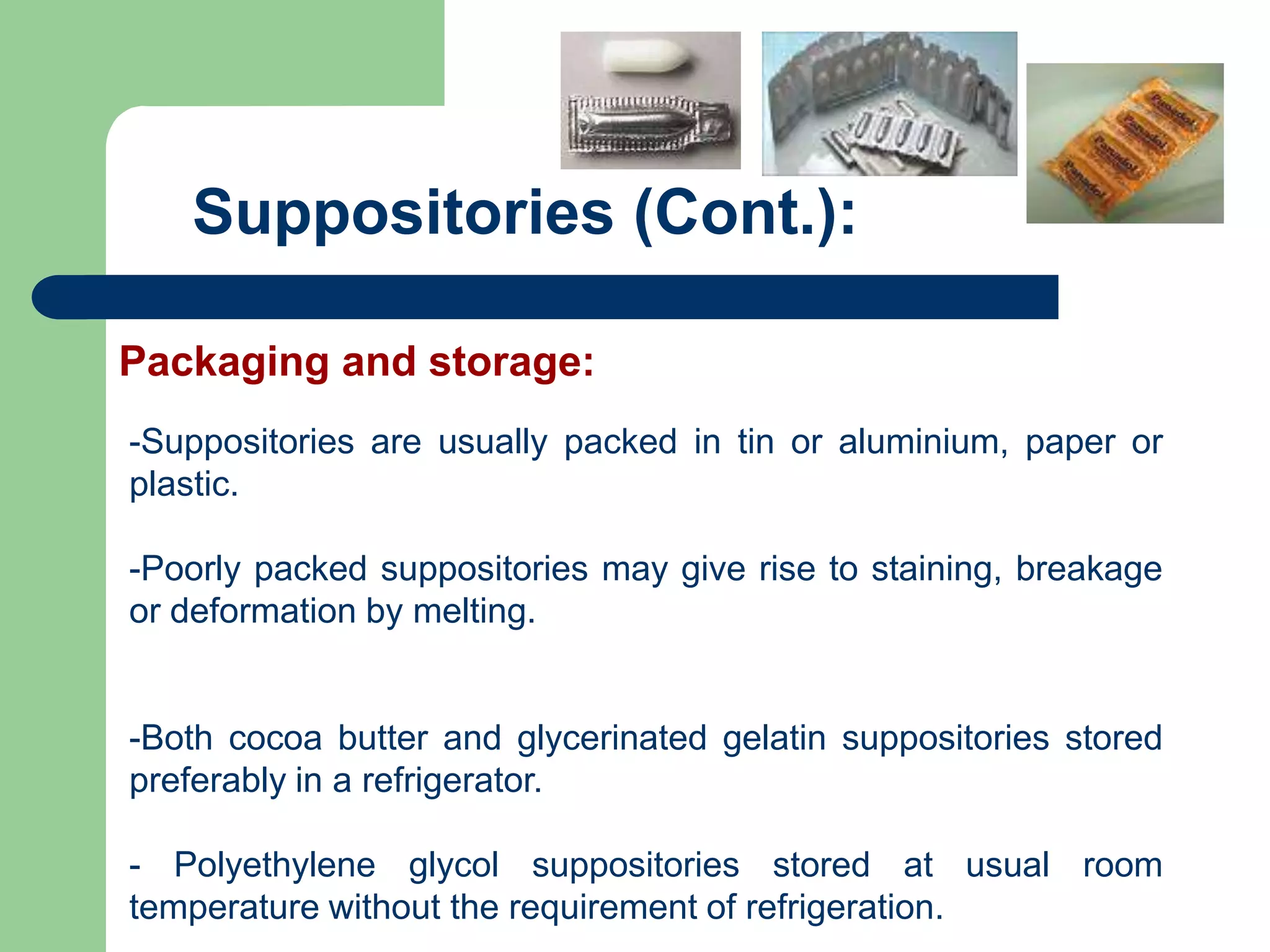 SUPPOSITORIES.pdf | Digestive Disorders | Diseases and Conditions