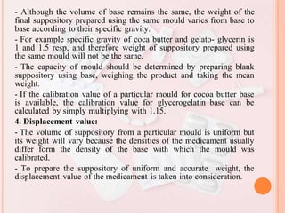 Suppositories and pessaries by Priyanka Kandhare | PPTX