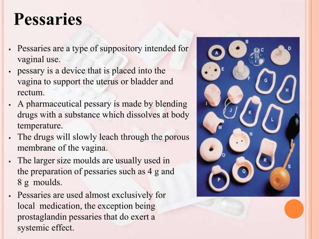 Suppositories and pessaries by Priyanka Kandhare | PPTX