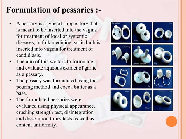 Suppositories and pessaries by Priyanka Kandhare | PPTX