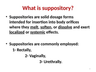 Suppositories.pptx pharmaceutical technology | PPTX