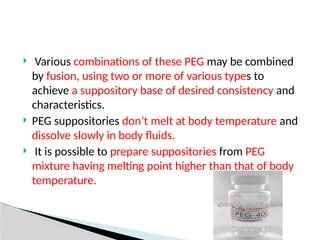 Semi solid dosage form the suppositories | PPTX