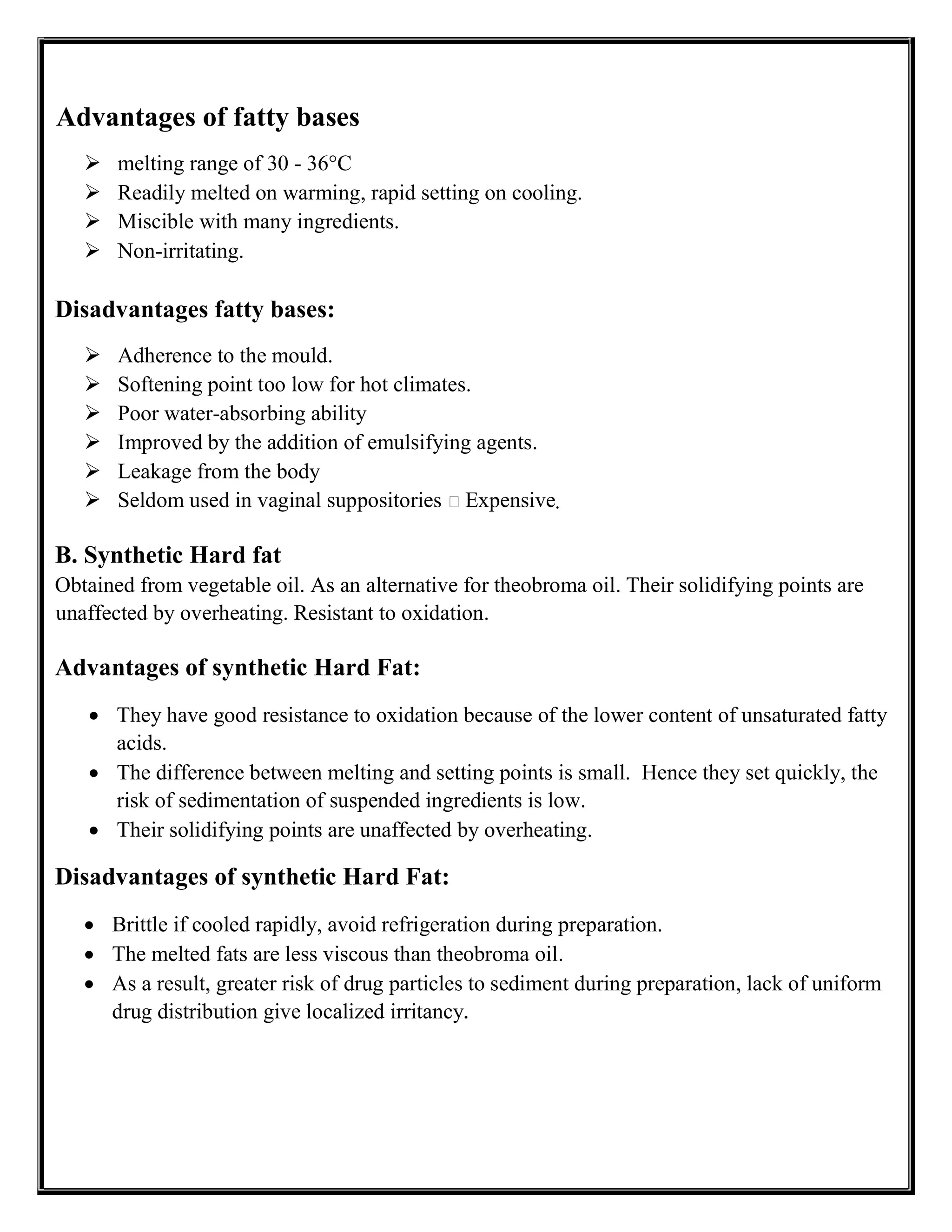 OVERVIEW OF SUPPOSITORIES AND PESSARIES in pharmaceutics | PDF