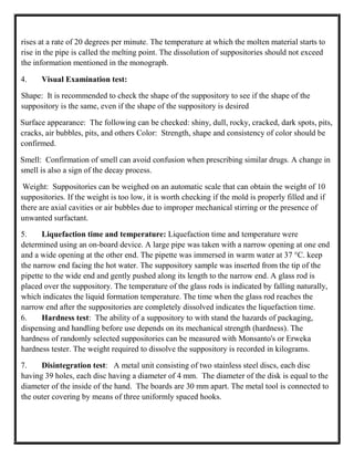 OVERVIEW OF SUPPOSITORIES AND PESSARIES in pharmaceutics | PDF
