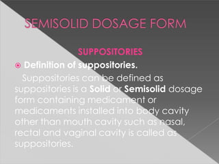 Suppositories and pessaries | PDF