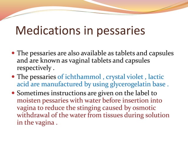 Suppositories & pessaries pharmaceutics-1 | PPTX | Skin Care | Beauty
