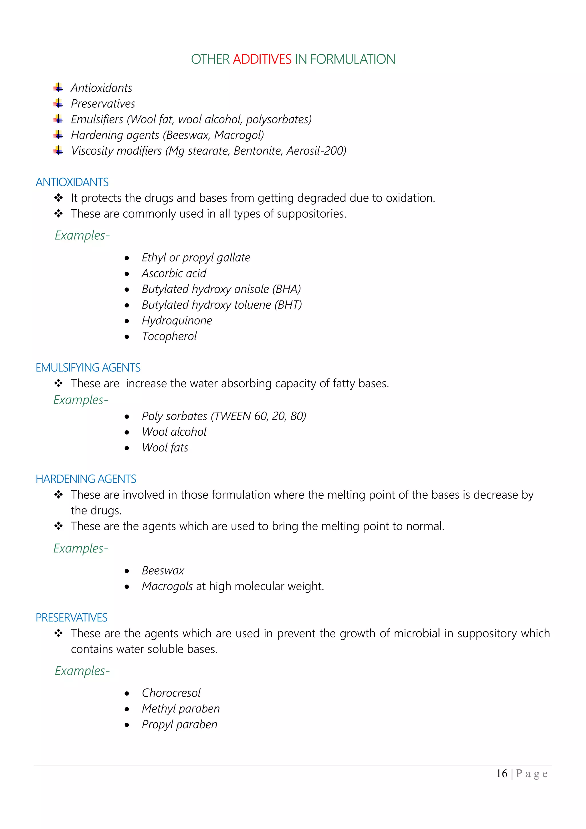 Suppository - Types & Formulation | PDF