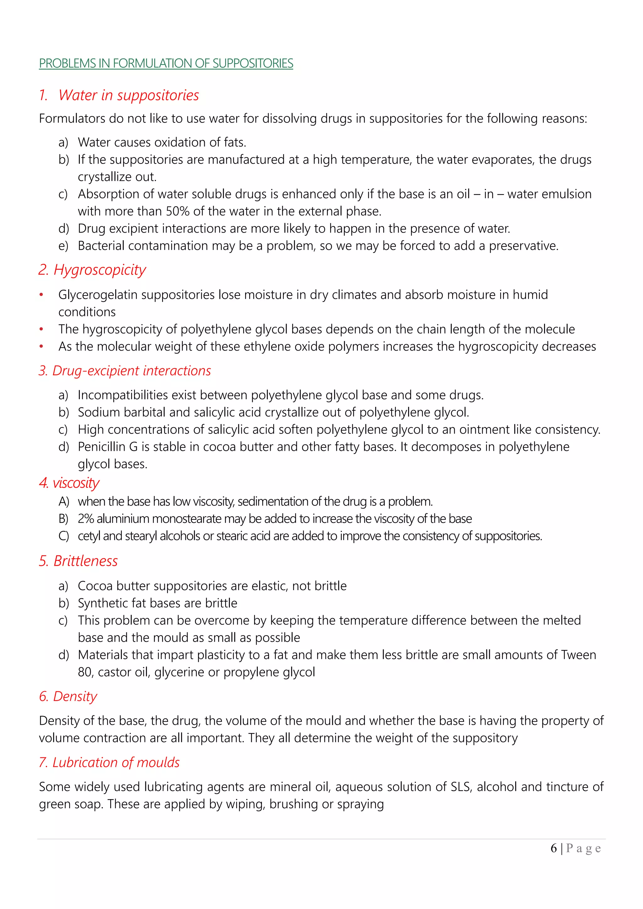 Suppository - Types & Formulation | PDF
