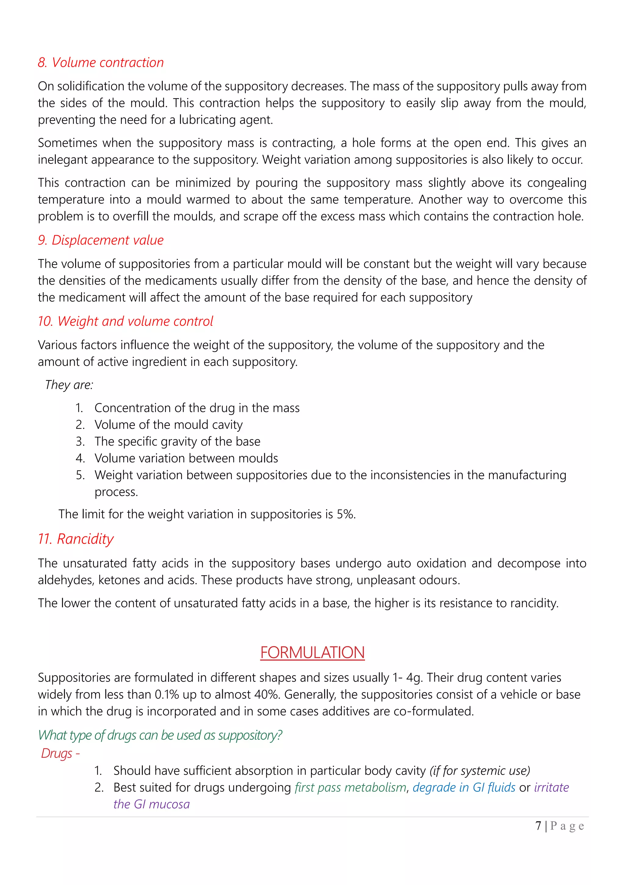 Suppository - Types & Formulation | PDF