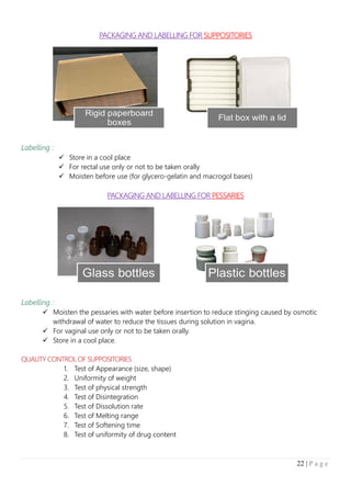 Suppository - Types & Formulation | PDF