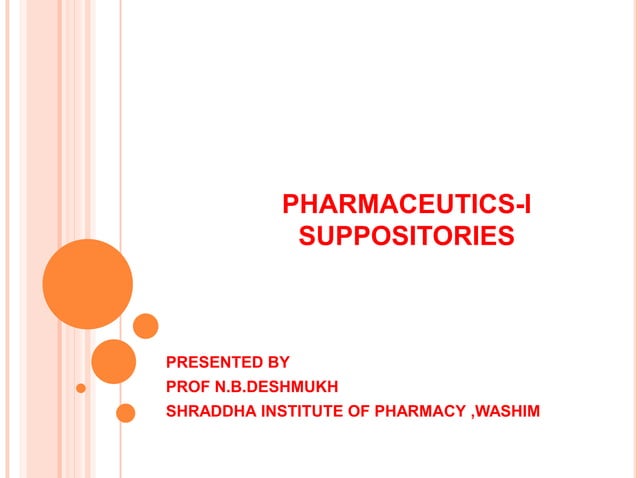 Suppository | PPTX | Skin Care | Beauty